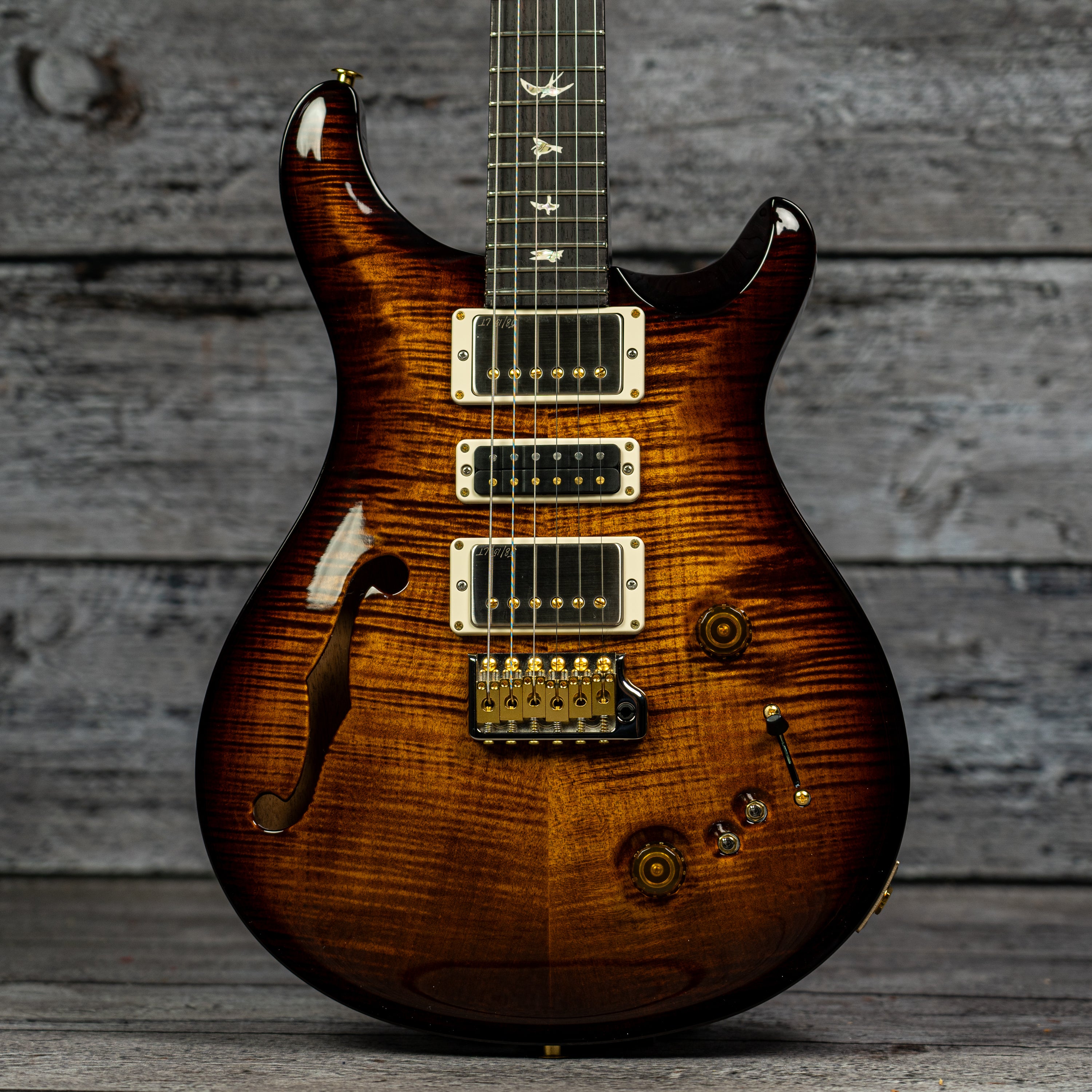 PRS Special Semi-Hollow - Black Gold Wraparound Burst 10-Top