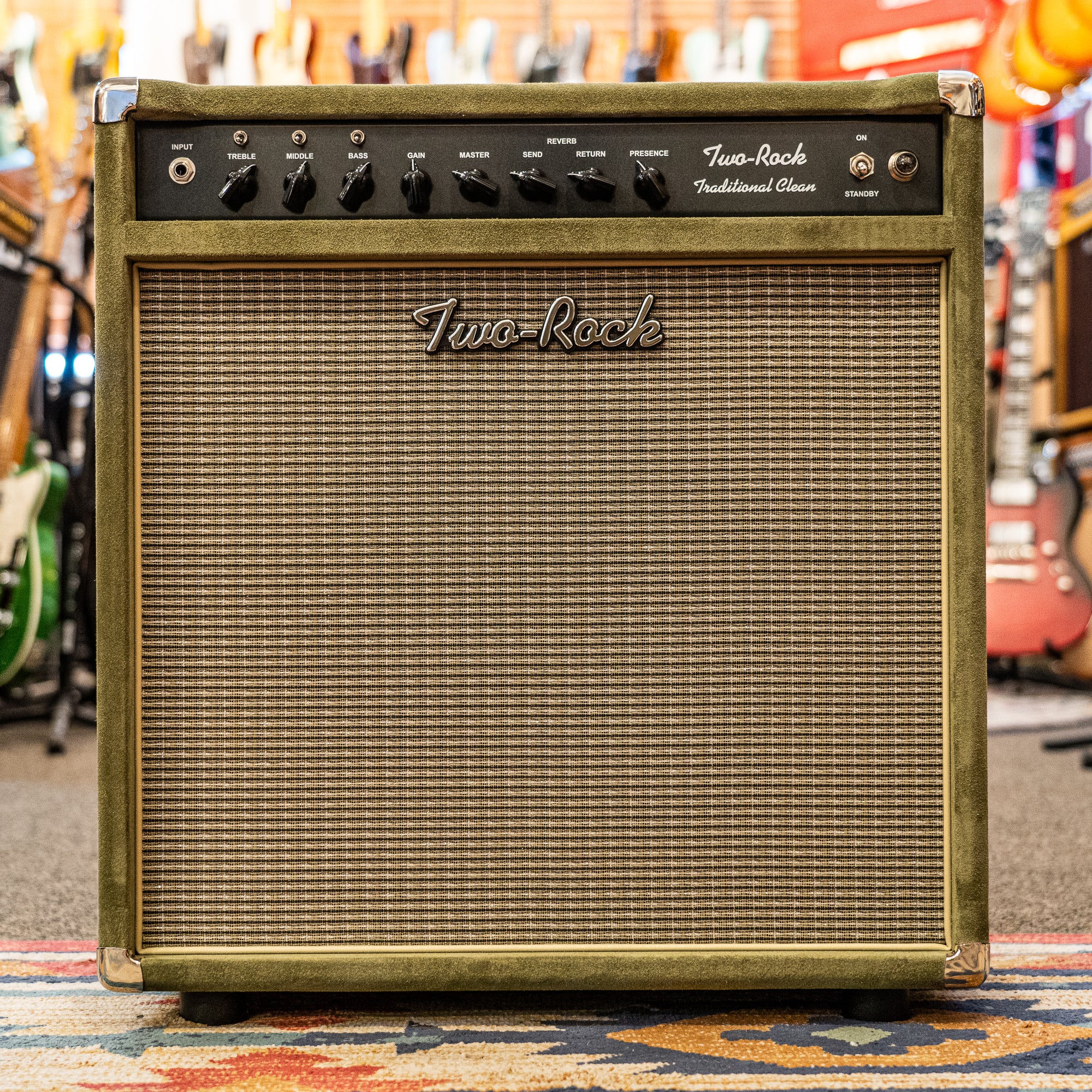 Two-Rock Traditional Clean 40 Combo - Moss Suede, Vintage Beige Grill